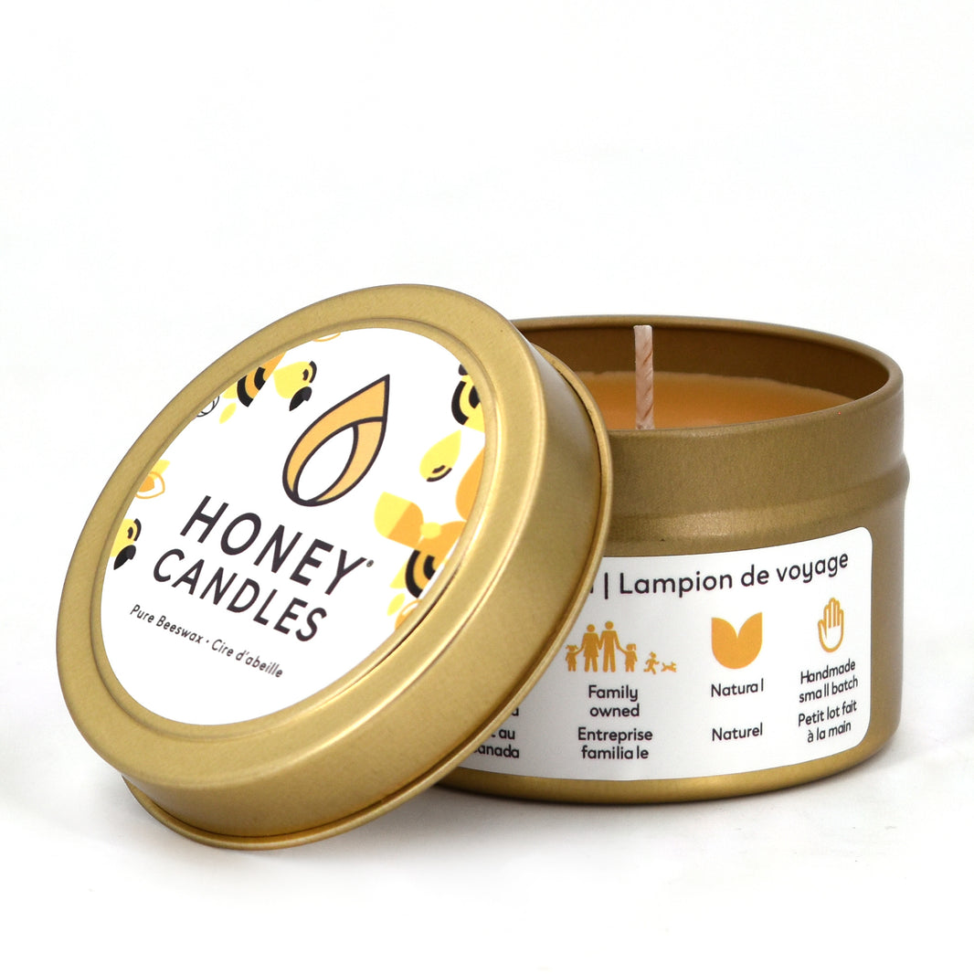 100% Pure Beeswax Packaged Candles by Honey Candles – Honey Candles Canada